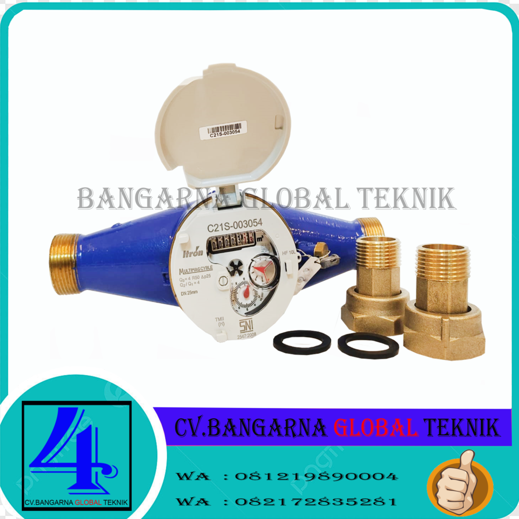 Water meter Itron 1″ SNI Kepala putih | Type Multimag Koneksi Drat - CV ...